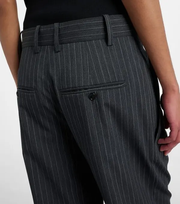 Isabel Marant Étoile Pinstriped Wool-blend Straight Leg Trousers
