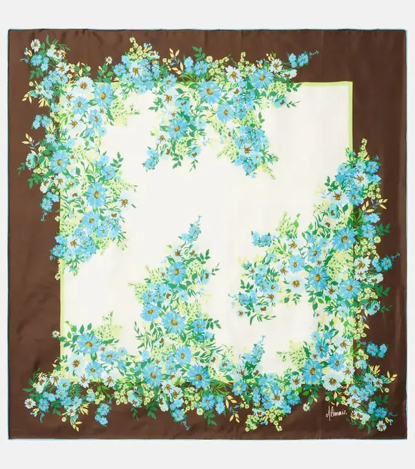 ALEMAIS Floral Silk Scarf - Multicoloured