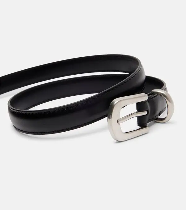 THE ROW Ring Leather Belt - Black