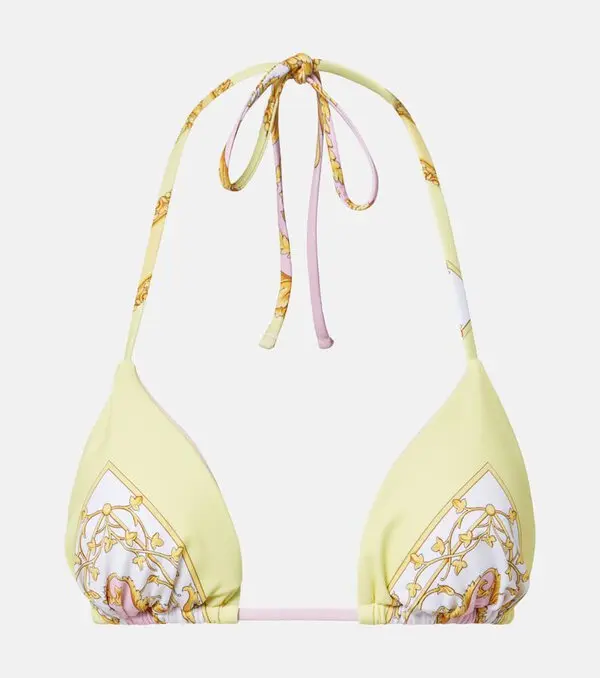 Versace Barocco Triangle Bikini Top