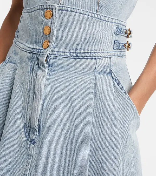 Zimmermann Wanderlust Denim Midi Skirt