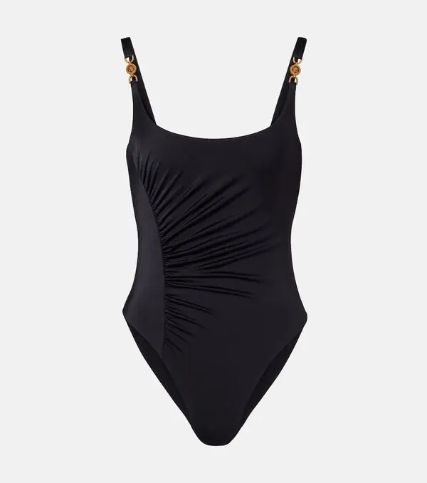 Versace Medusa '95 Gathered Swimsuit - Black