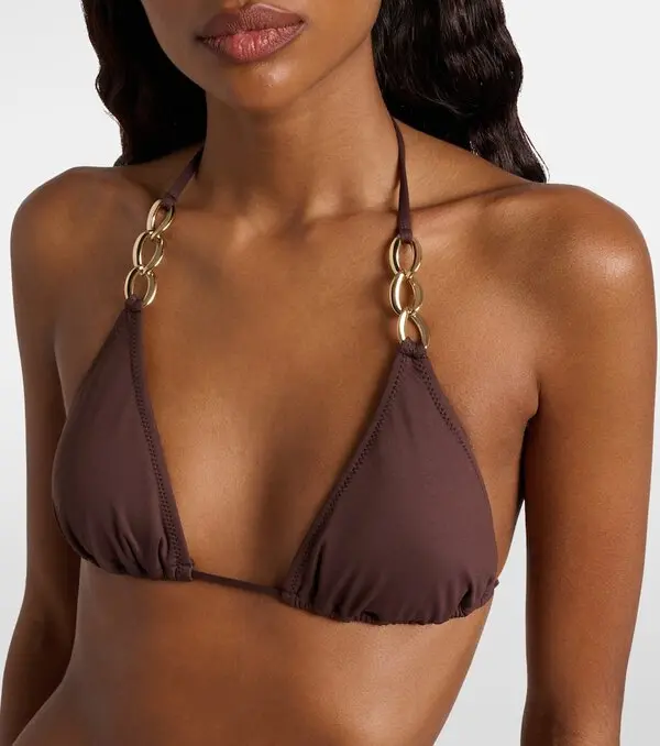 Melissa Odabash Chain-detail Triangle Bikini Top