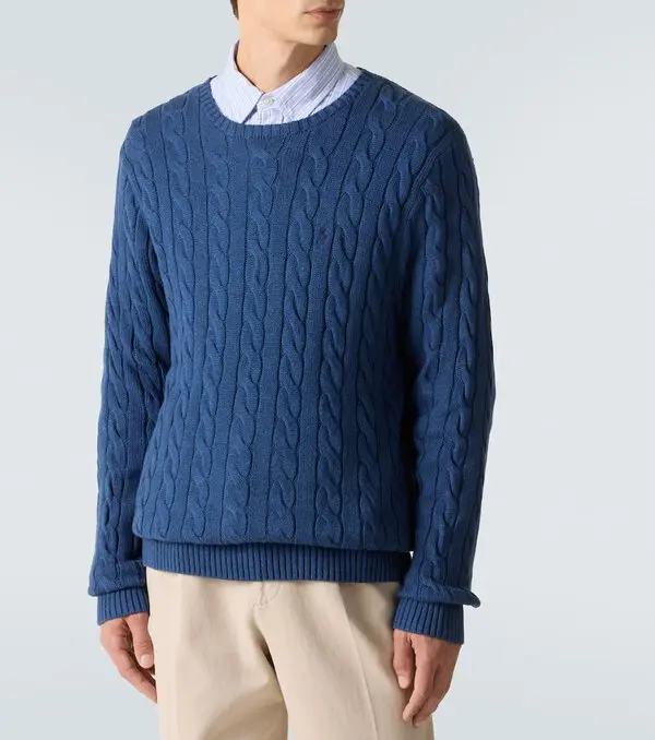 Polo Ralph Lauren Cable-knit Cotton Sweater - Blue