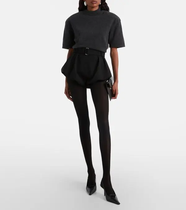 Wardrobe.NYC Sheer Tights - Black