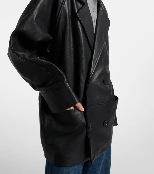 FRAME Oversized Leather Jacket