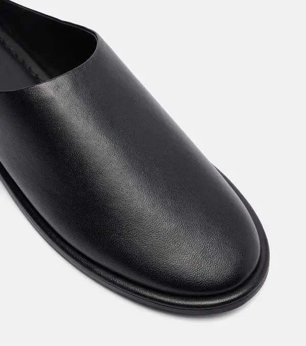 A.emery Spencer Leather Mules - Black