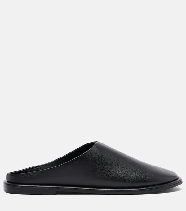 A.emery Spencer Leather Mules - Black