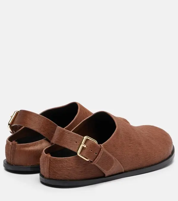 A.emery Louis Calf Hair Clogs - Brown