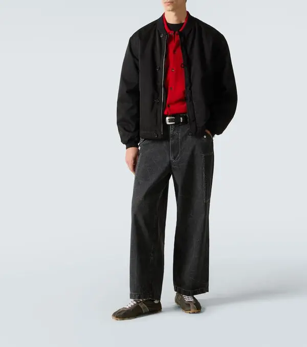 A.PRESSE Silk And Cotton Bomber Jacket
