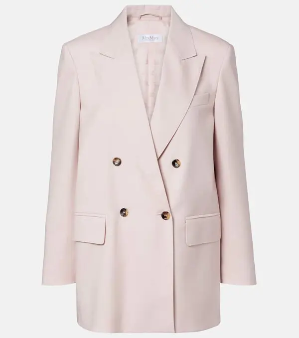 Max Mara Ombrosa Wool-blend Blazer - Pink