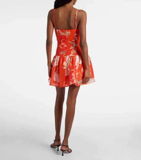 LEO LIN Lorena Floral Ruffled Mini Dress