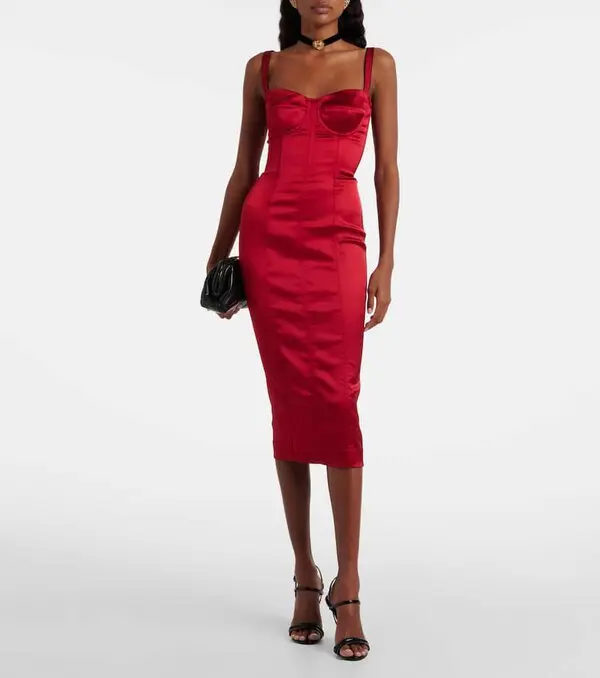 Dolce & Gabbana Satin Bustier Dress