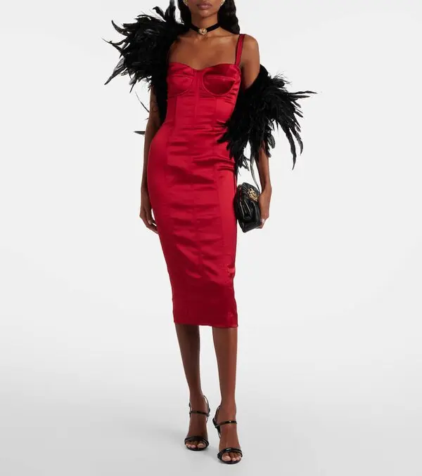 Dolce & Gabbana Satin Bustier Dress