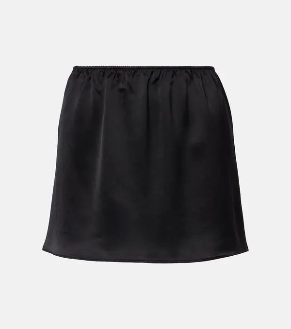 LESET Barb Satin Mini Skirt