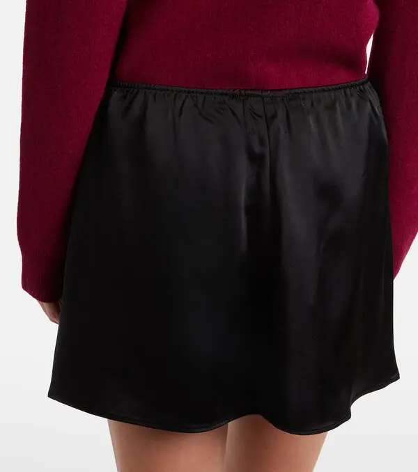 LESET Barb Satin Mini Skirt