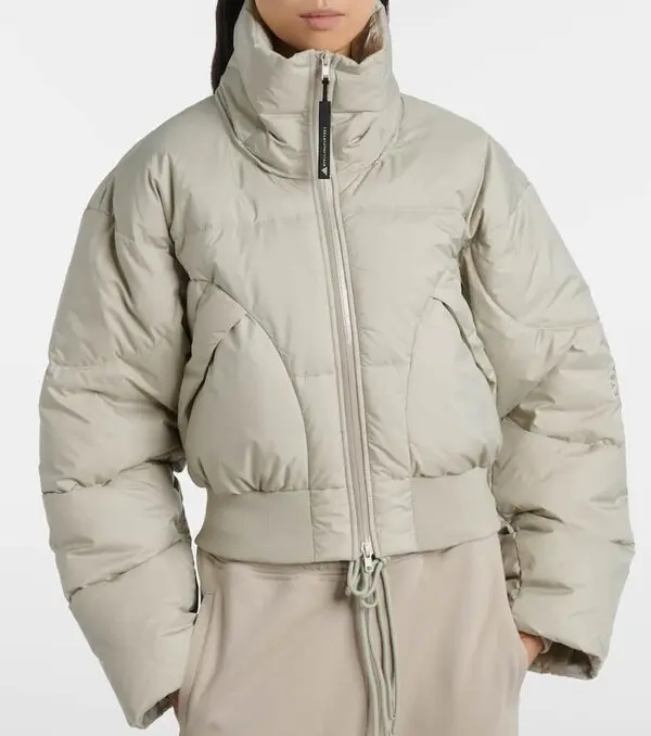 Adidas By Stella McCartney Quilted Cropped Puffer Jacket