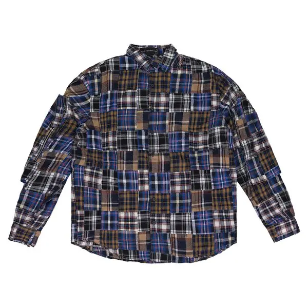 WHO DECIDES WAR Plaid Pocket Flannel