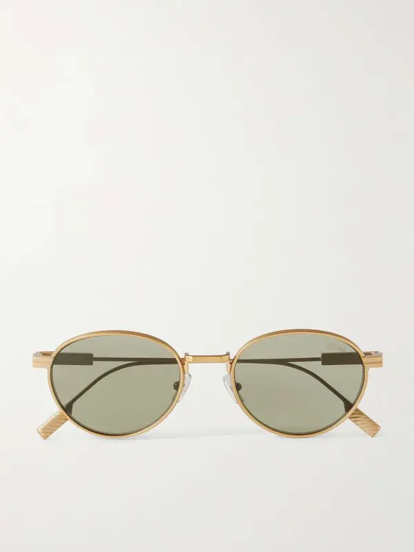 Zegna Round-frame Sunglasses - Bronze