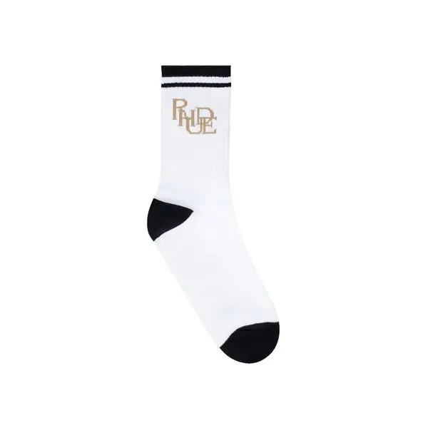 Rhude Scribble Logo Socks - White