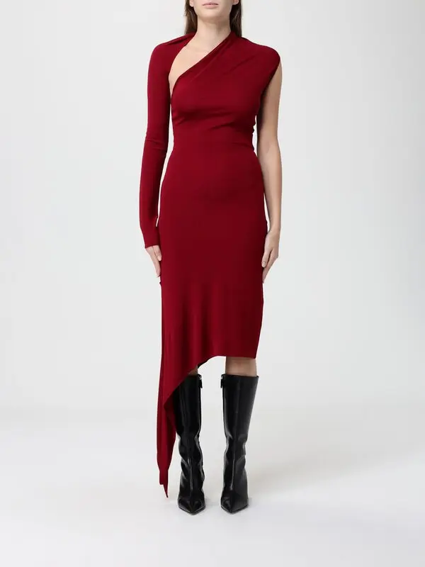 COURREGES Asymmetrical One-sleeve Midi Dress