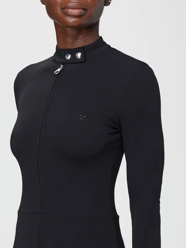 COURREGES Dress With Mandarin Collar And Zip Detail