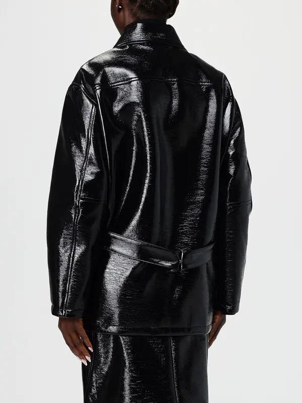 COURREGES Leather Jacket - Black