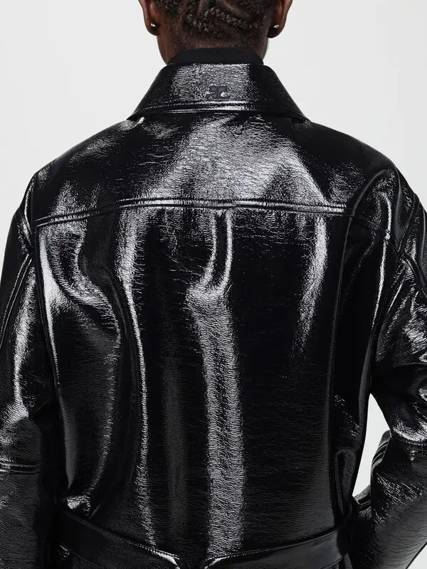 COURREGES Leather Jacket - Black