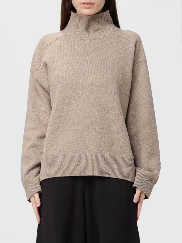 Tory Burch High Neck Pullover Sweater - Grey
