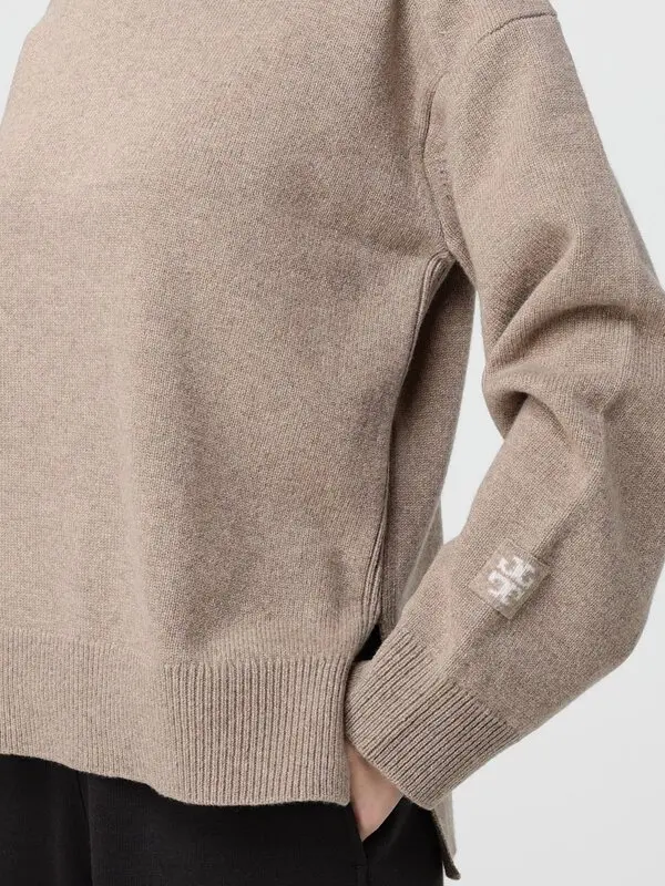 Tory Burch High Neck Pullover Sweater - Grey