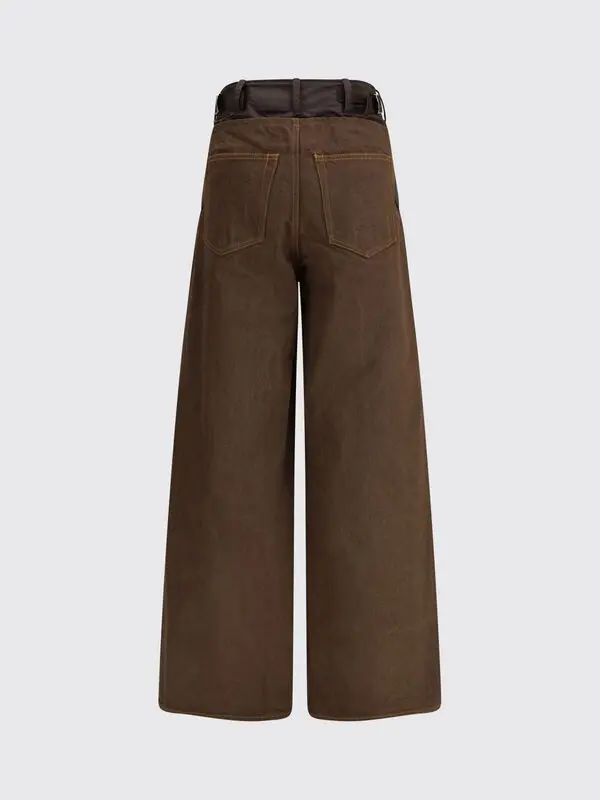 Sacai Straight Leg Jeans - Brown