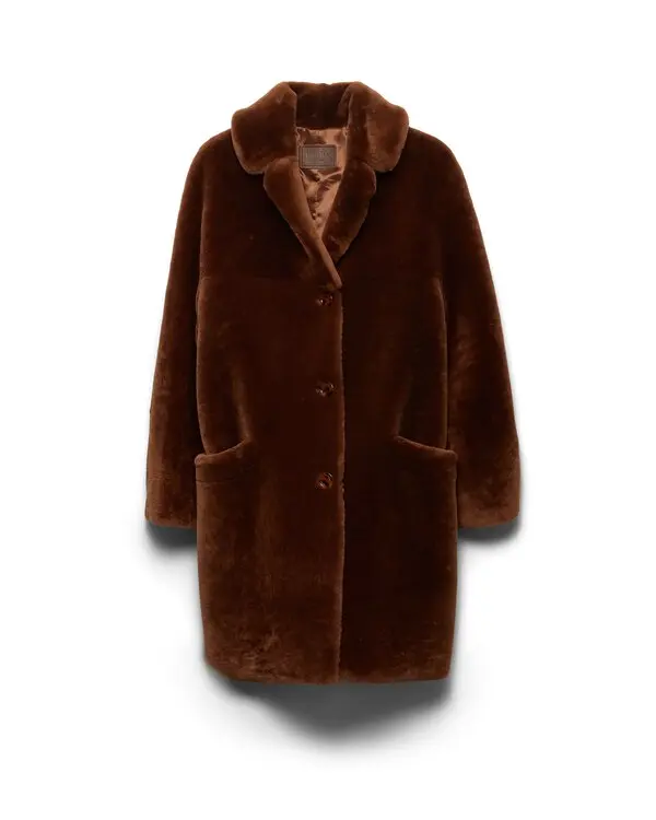 Prada Shearling Coat - Brown