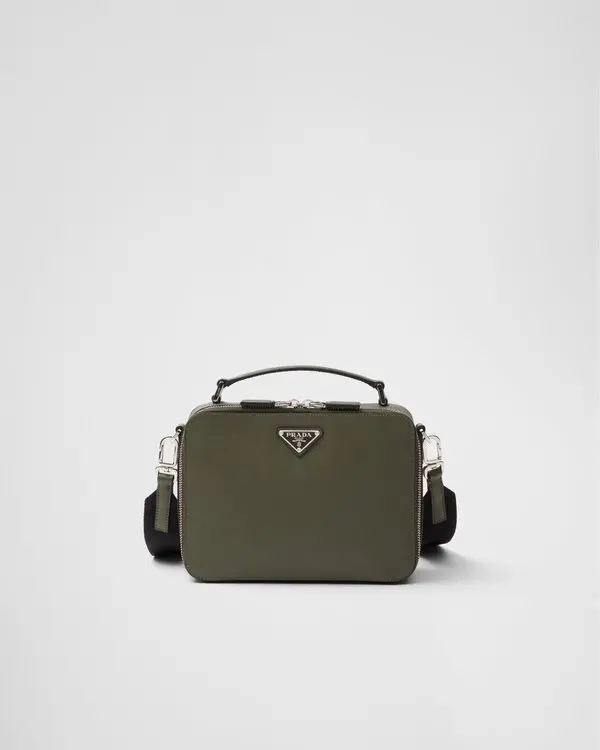 Prada Brique Medium Saffiano Leather Bag - Loden Green