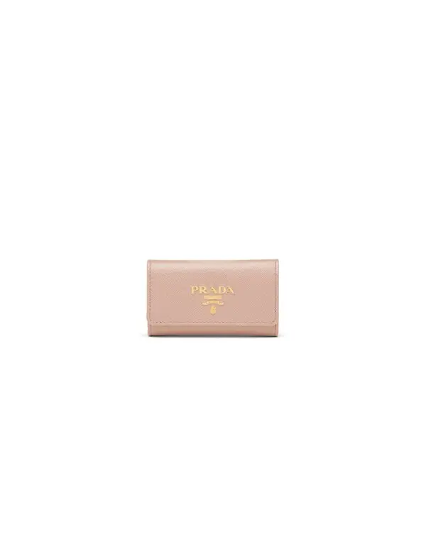 Prada Saffiano Leather Keychain - Pink
