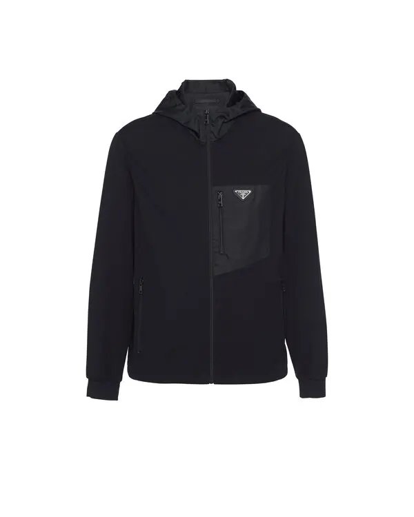 Prada Technical Cotton And Re-nylon Cardigan