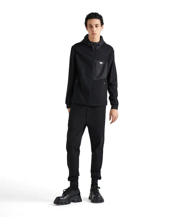 Prada Technical Cotton And Re-nylon Cardigan