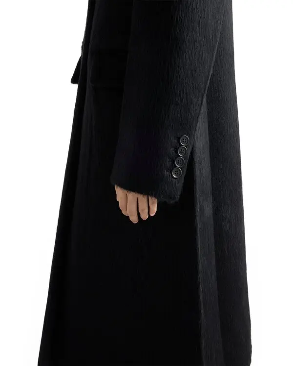 Prada Single-breasted Velour Coat - Blue
