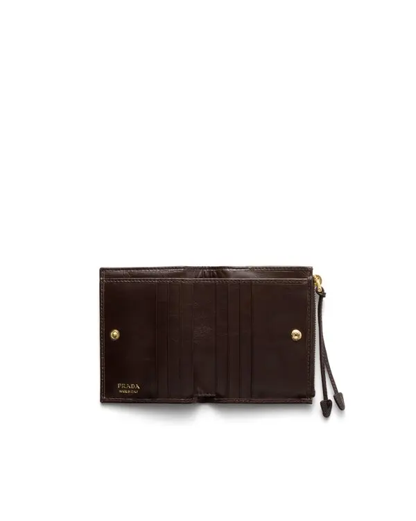 Prada Small Leather Wallet - Brown