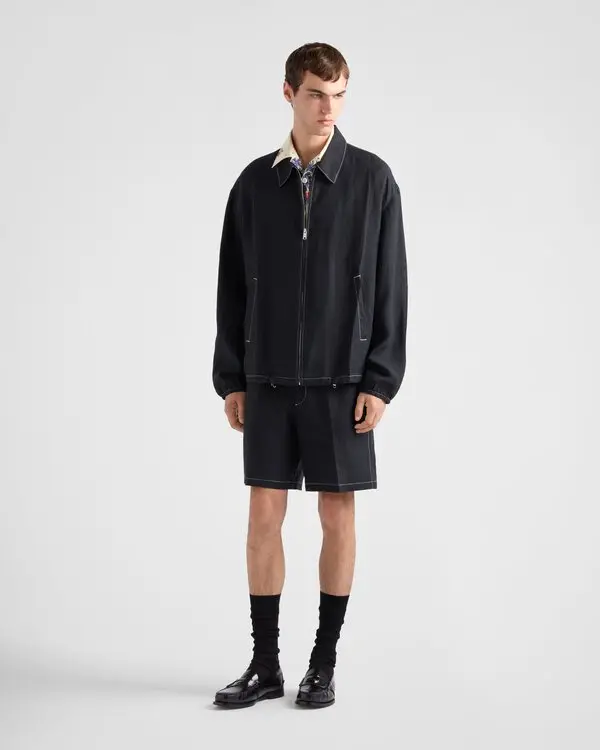 Prada Cotton Blouson Jacket - Black