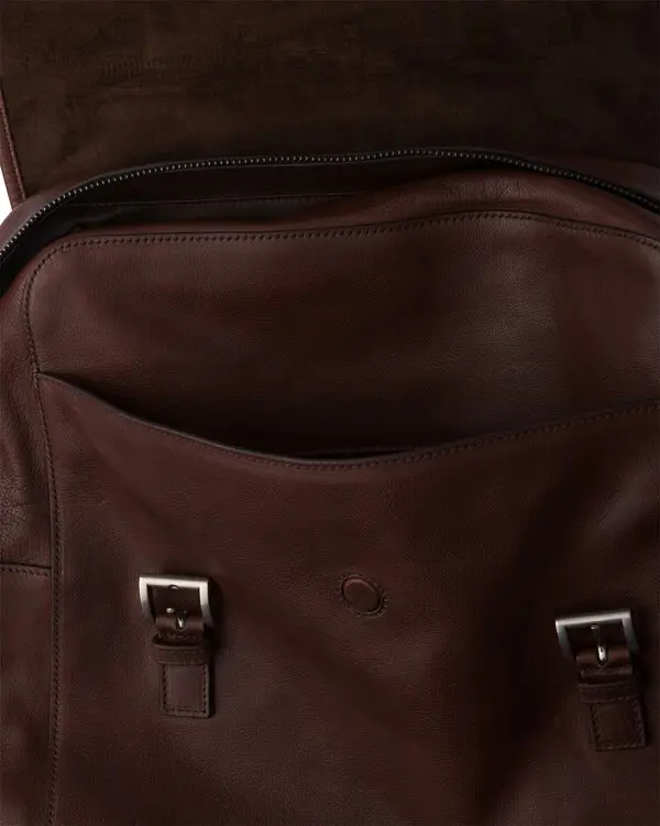 Prada Leather Backpack - Brown