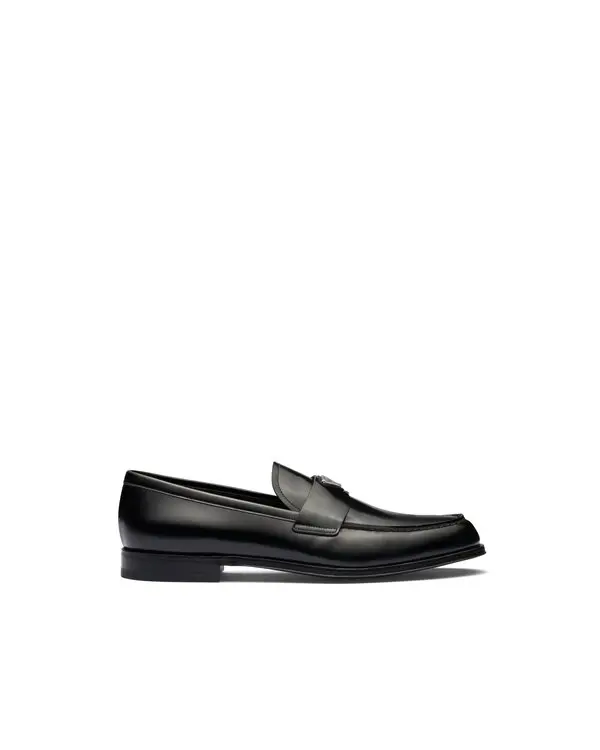 Prada Brushed Leather Loafers