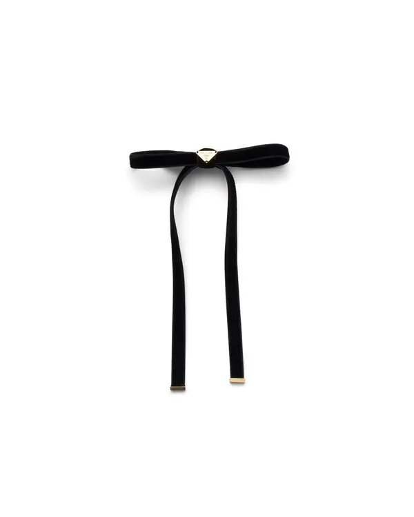 Prada Velvet Hair Clip - Black