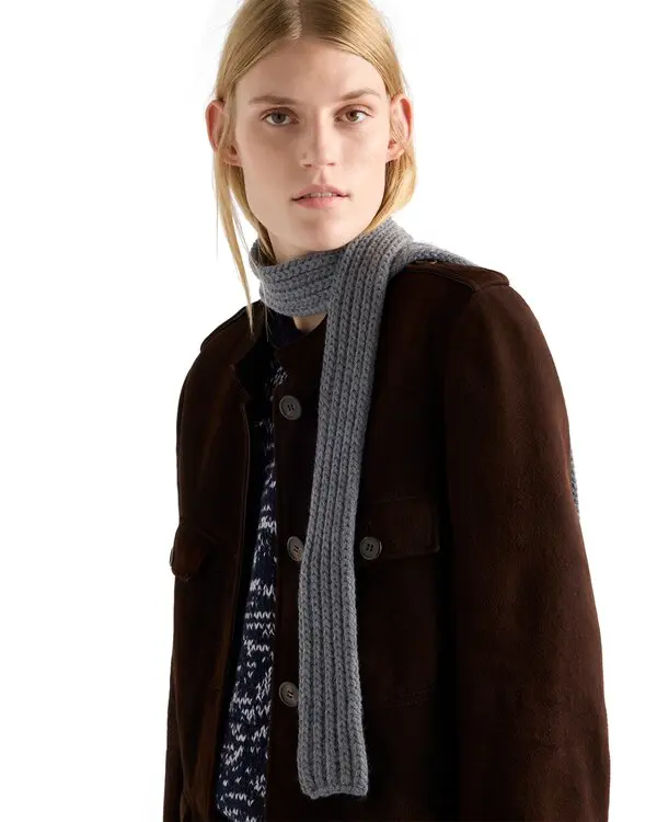 Prada Wool Scarf - Grey