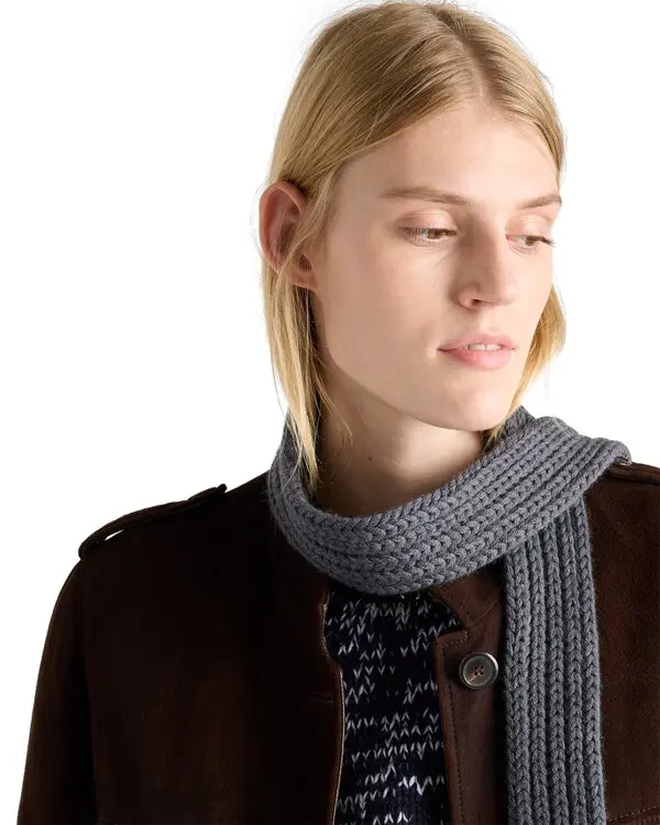 Prada Wool Scarf - Grey