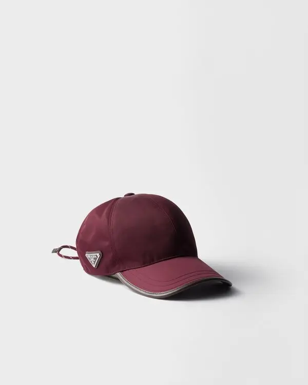 Prada Speedrock Re-nylon Baseball Cap - Burgundy