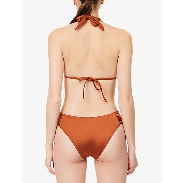Heidi Klein Slider Halterneck Bikini Top - Rust