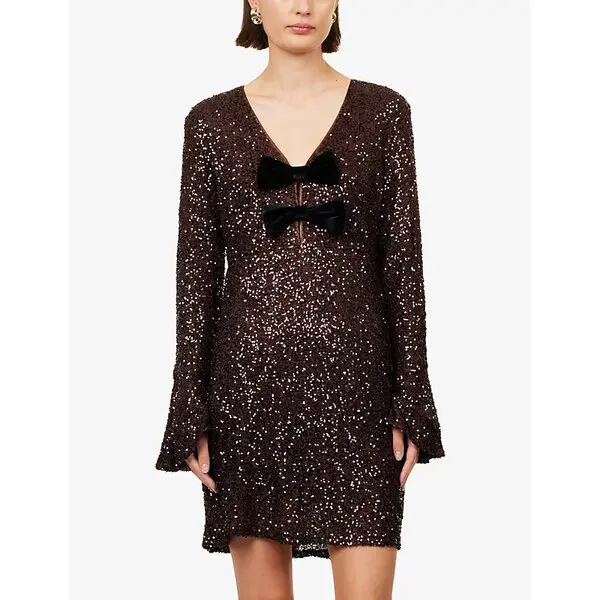 AMY LYNN Sequin Woven Mini Dress