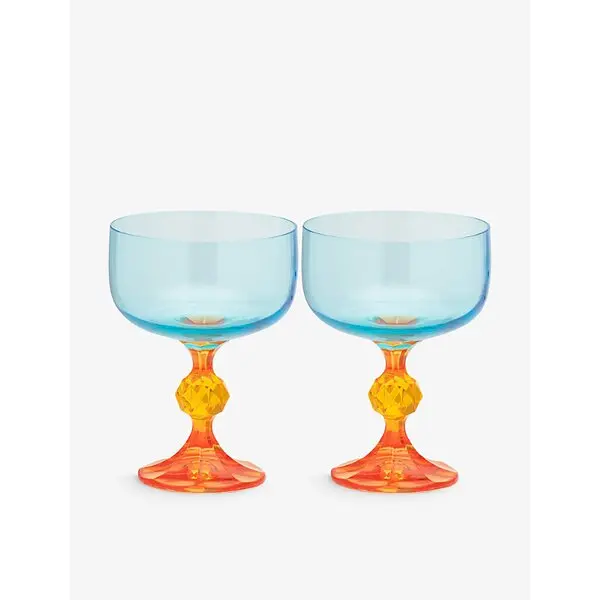 ANNA + NINA Paradise Cocktail Glass Set Of Two - Multicolor
