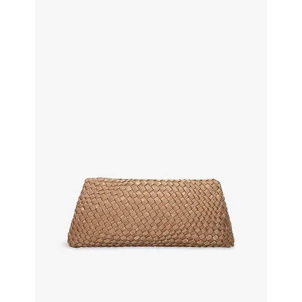 DUNE Woven Flap Clutch - Bronze Synthetic