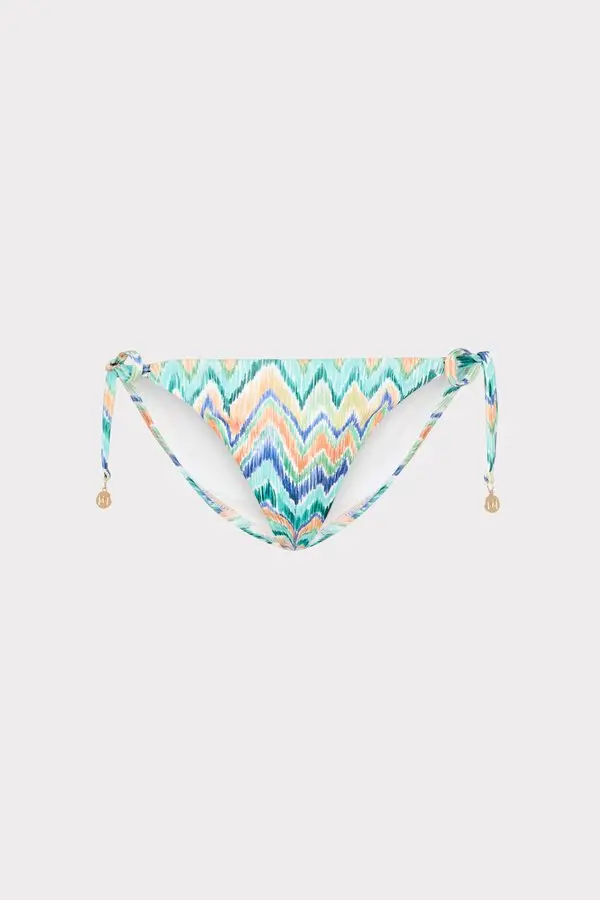MILLY Chevron String Bikini Bottom - Tropical